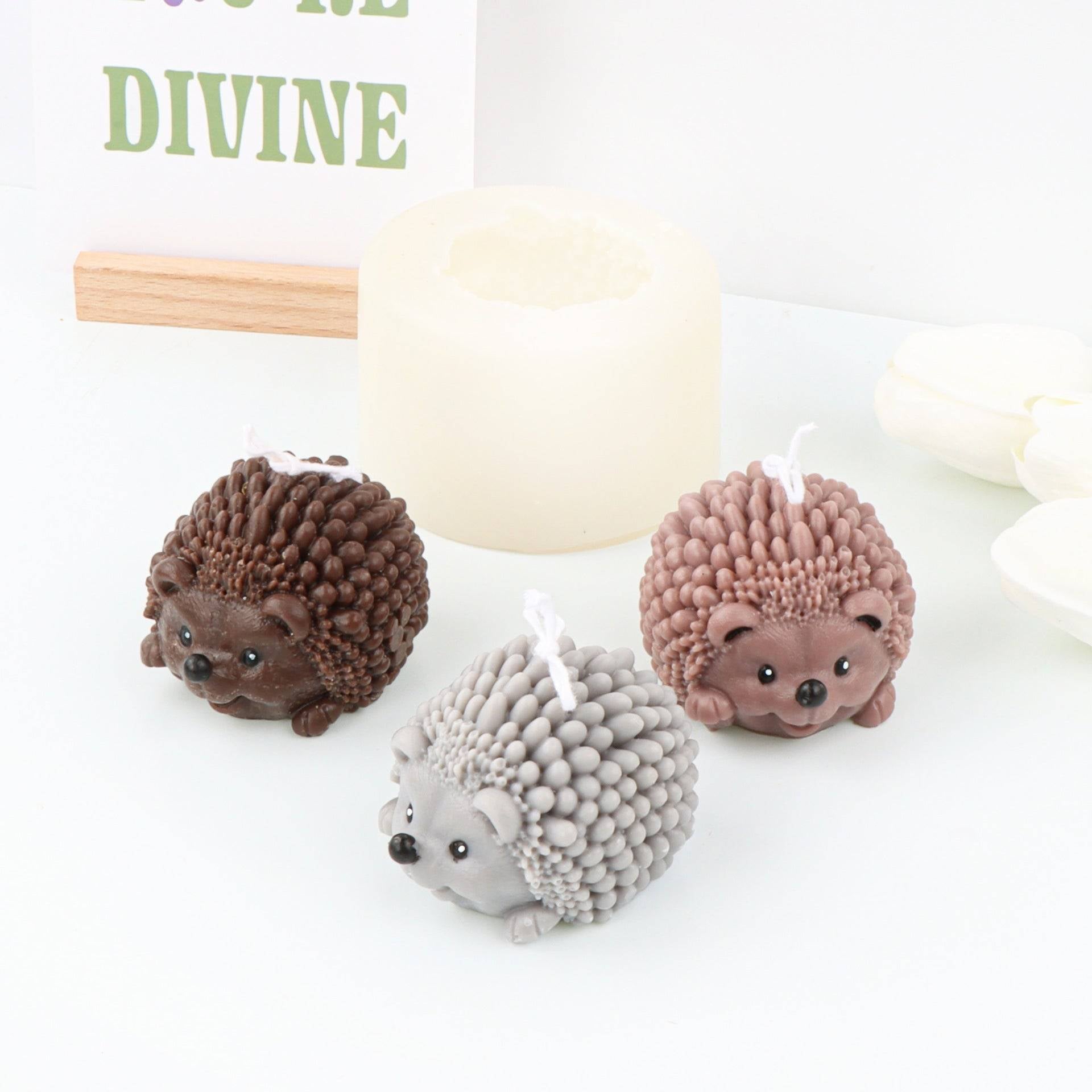 Craft Your Own Hedgehog Candles - Hedgehog Silicone Mold