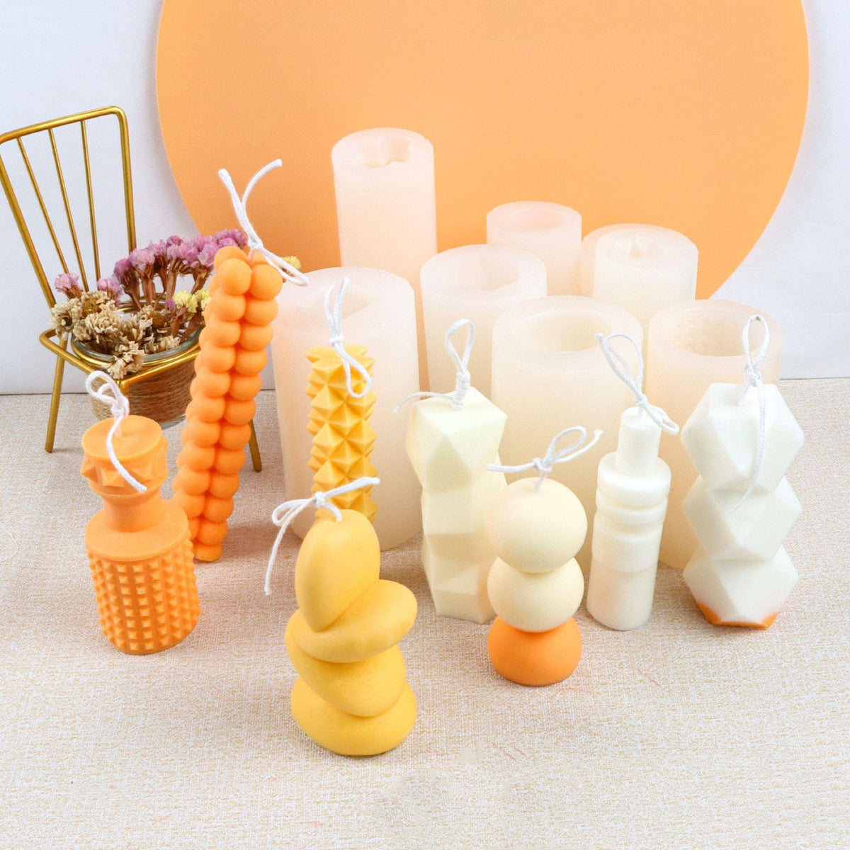 Polygonal Geometric Candle Mold