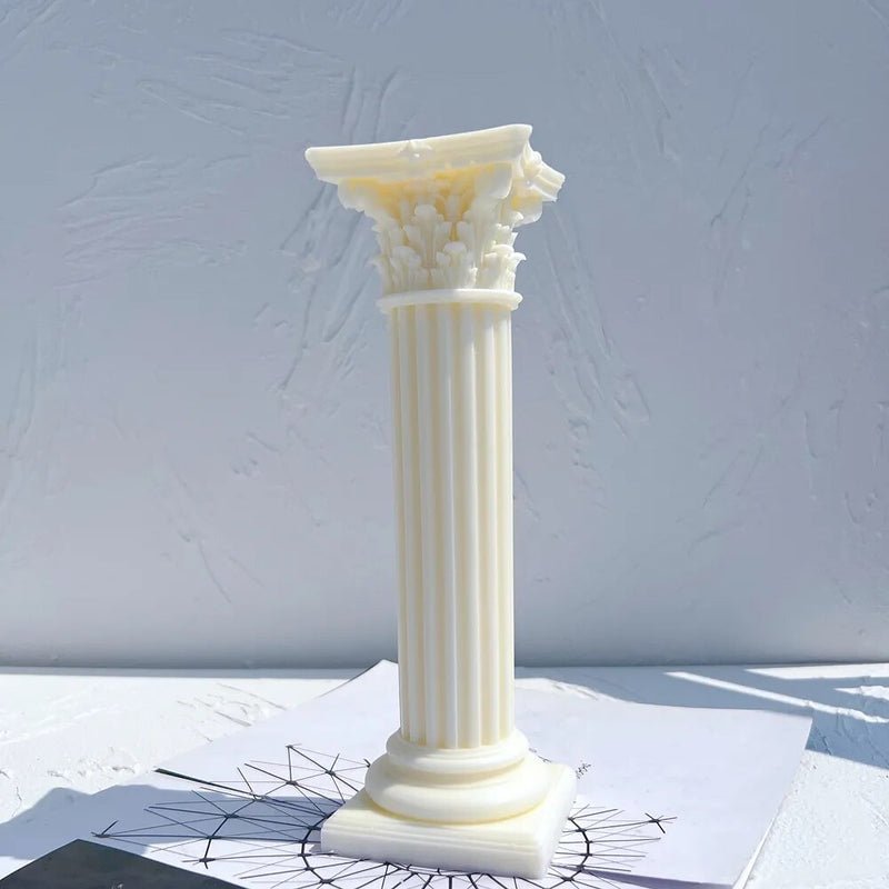 Classic Corinthian Pillar Roman Column Candle Mold