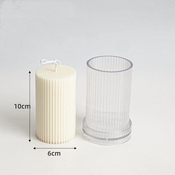 Striped Candle Pc Acrylic Plastic Mold