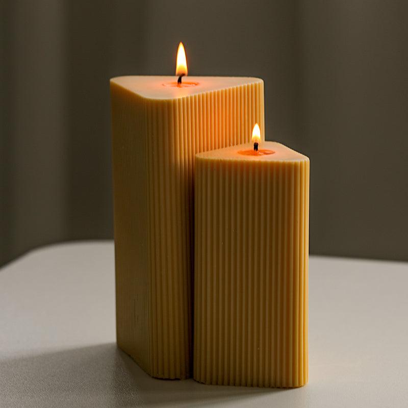 Triangular Vertical Striped Candle Mold