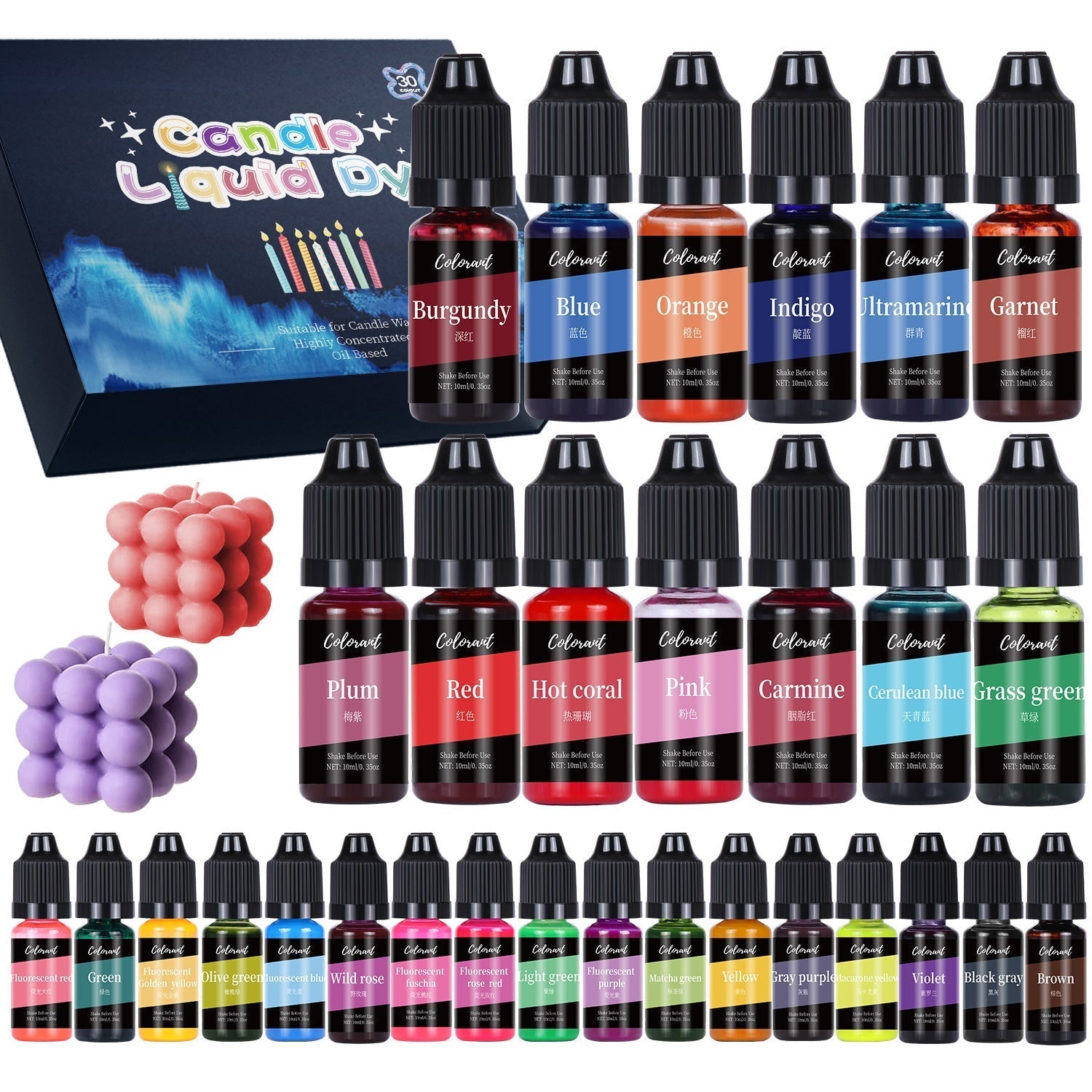 Vibrant Candle Dye Set - Create Custom Colors for Aromatherapy Candles